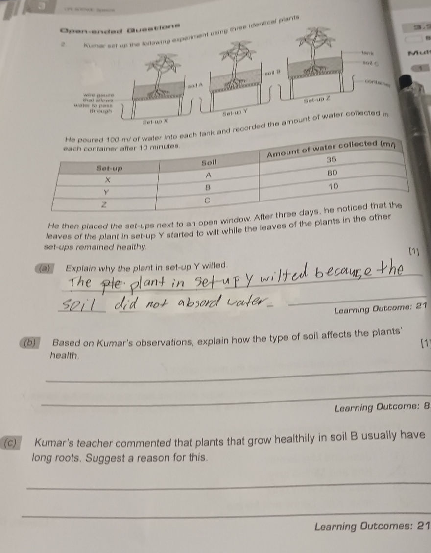 Kumar set up the following experiment using | StudyX