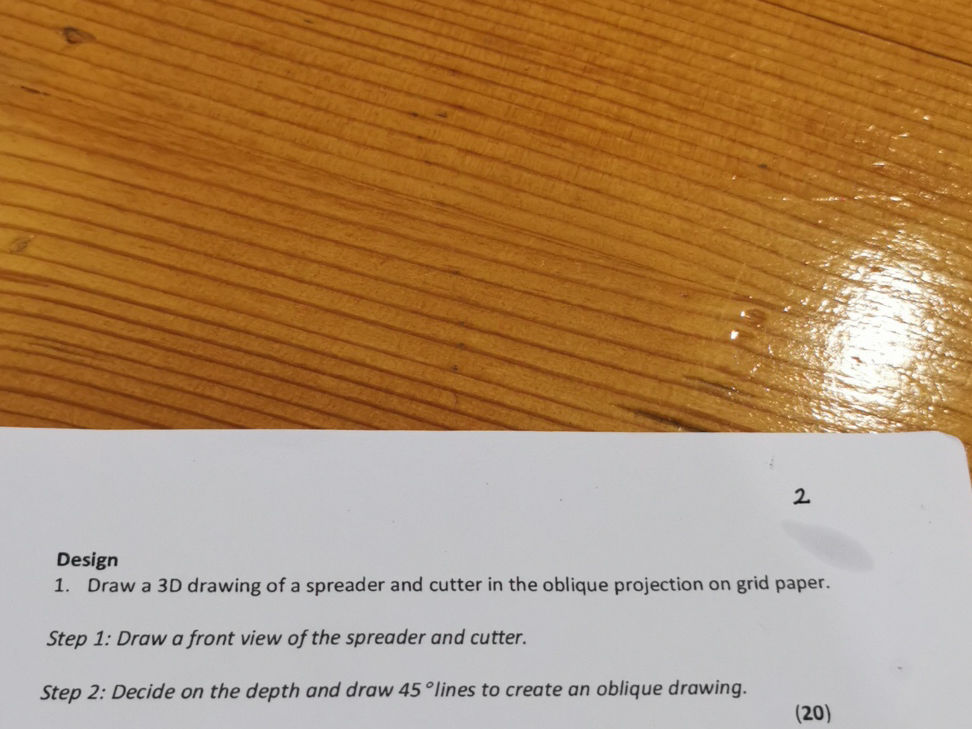 Design 1. Draw a 3D drawing of a spreader | StudyX