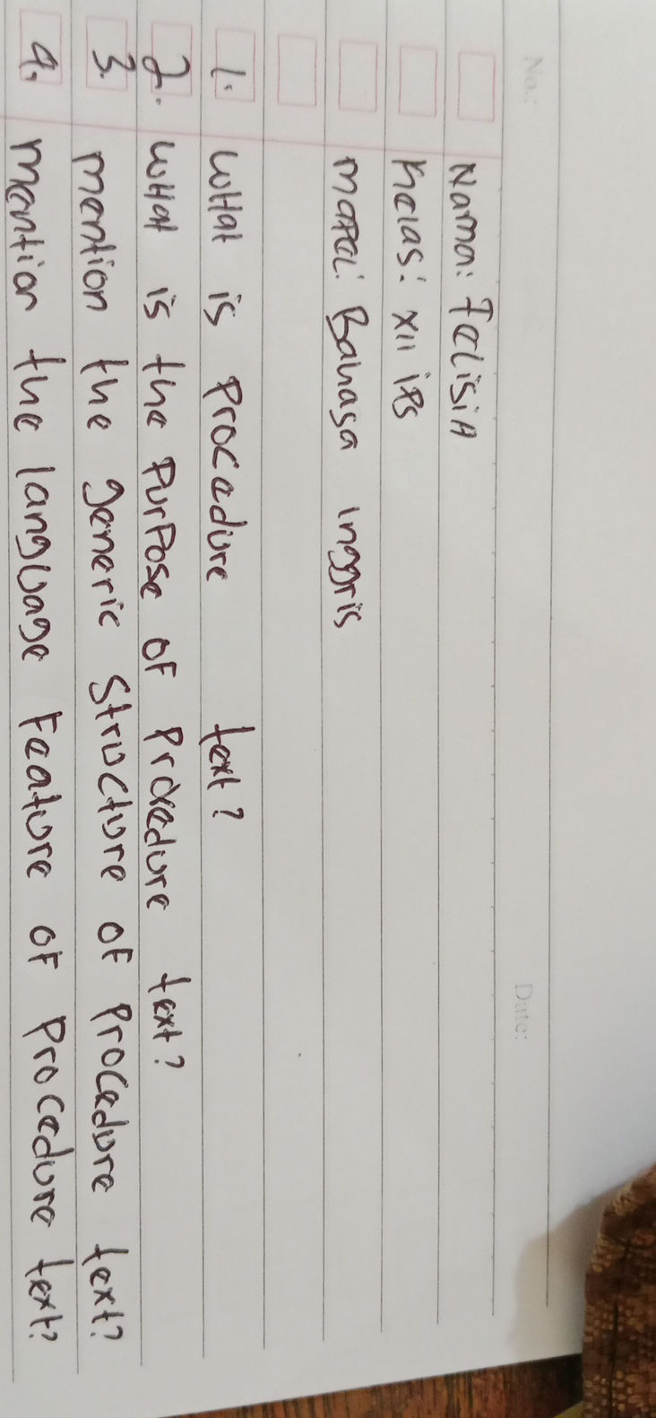 1. What is Procedure text? 2. What is the | StudyX