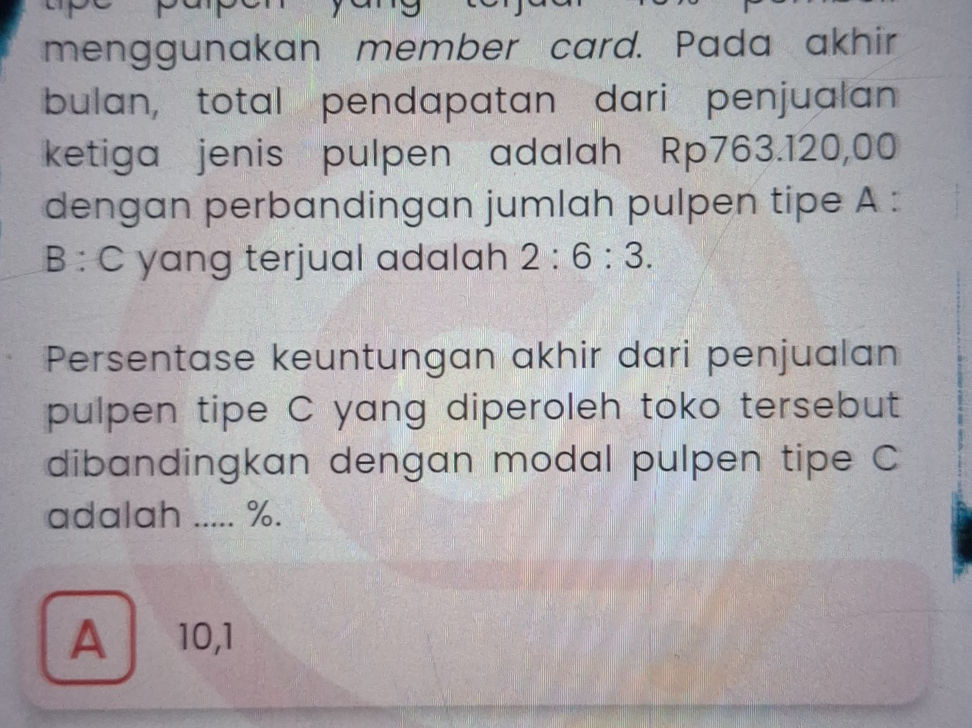 menggunakan member card. Pada akhir bulan, | StudyX