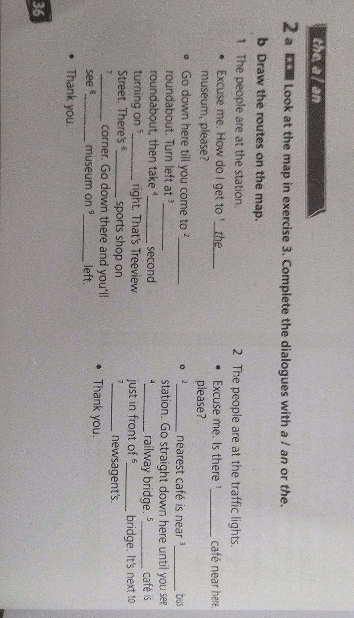 2 a Look at the map in exercise 3. Complete | StudyX