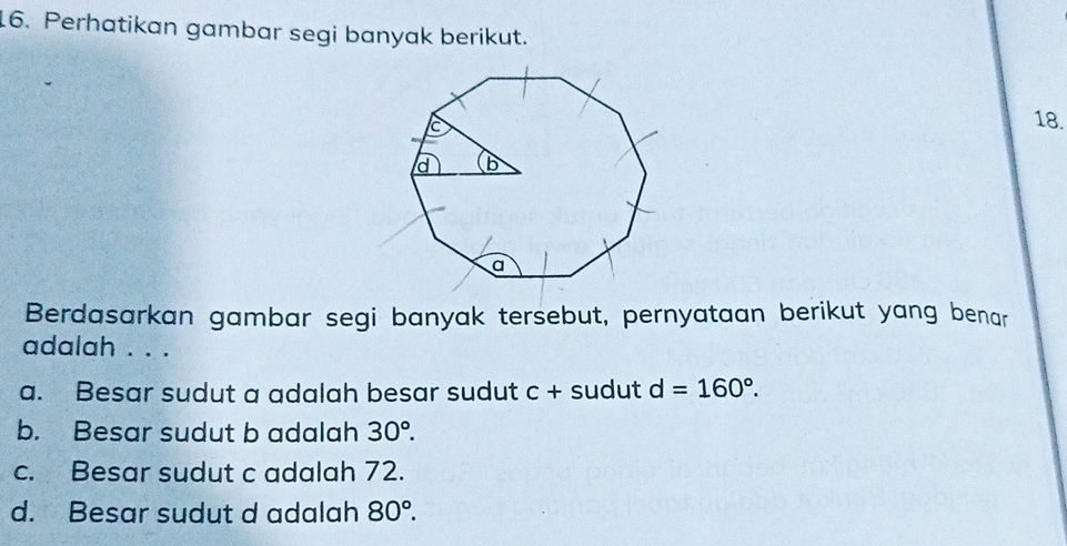 Perhatikan gambar segi banyak berikut. | StudyX