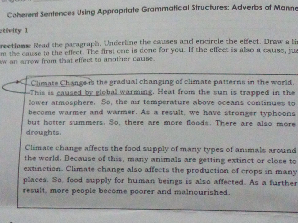 Directions: Read the paragraph. Underline | StudyX