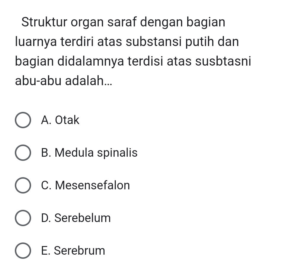 Struktur organ saraf dengan bagian luarnya | StudyX