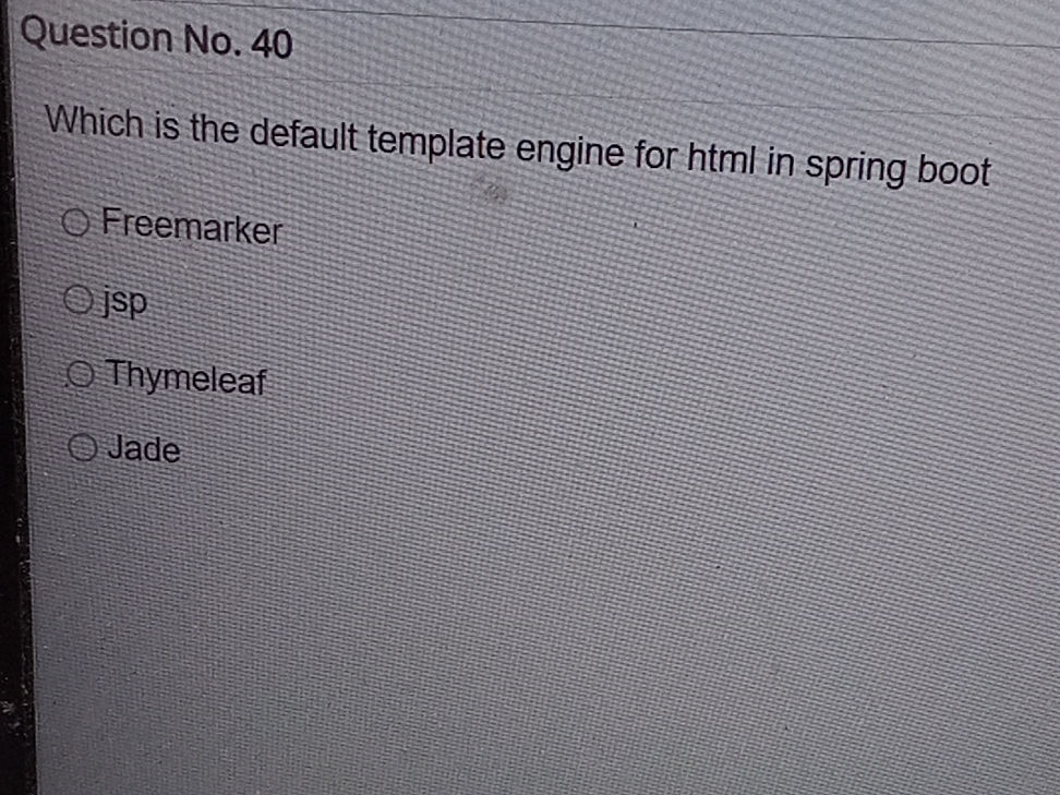 Which is the default template engine for | StudyX