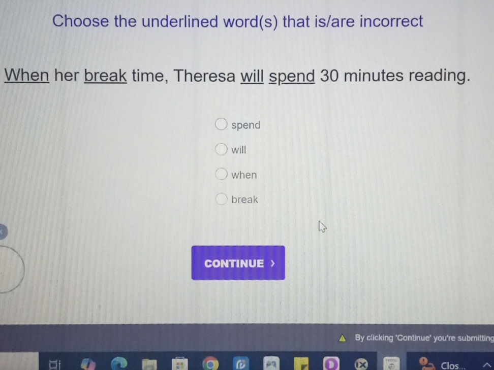 Choose the underlined word(s) that is/are | StudyX