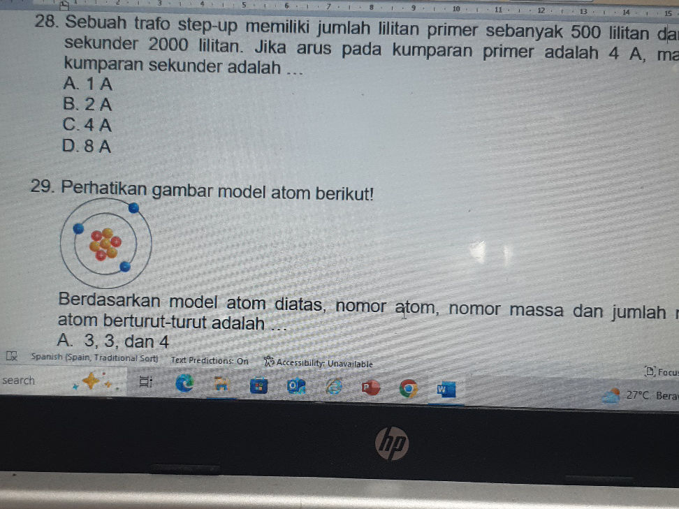 28. Sebuah trafo step-up memiliki jumlah | StudyX