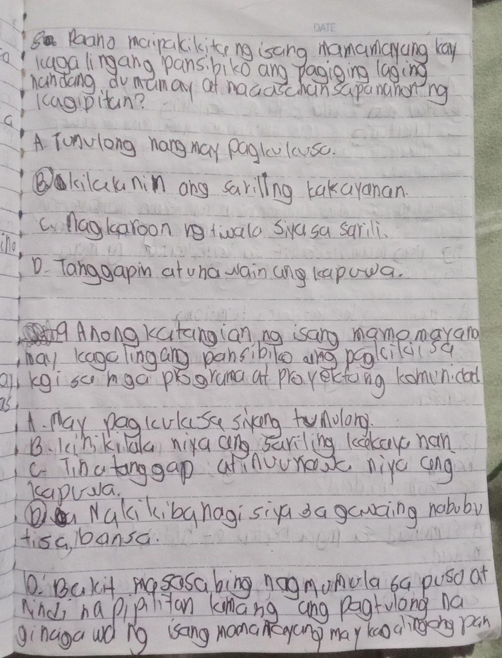 8. Paano maipakikita ng isang mamamayang | StudyX