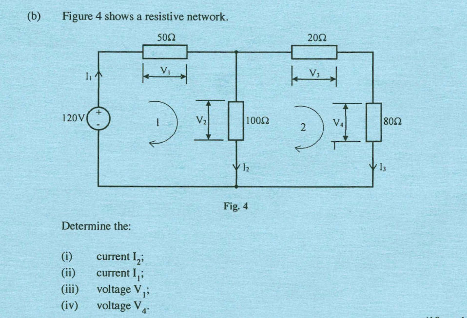 Figure 4 shows a resistive network. | StudyX