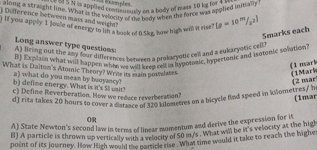 Long answer type questions: A) Bring out | StudyX