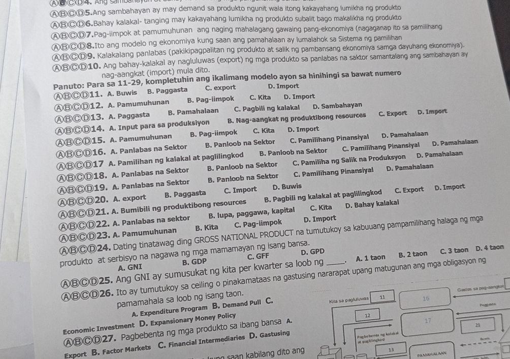 ABCD4. Ang sambahayan ay may demand sa | StudyX