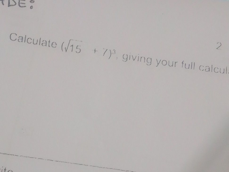Calculate $( {15} + 7)^3$, giving your full | StudyX
