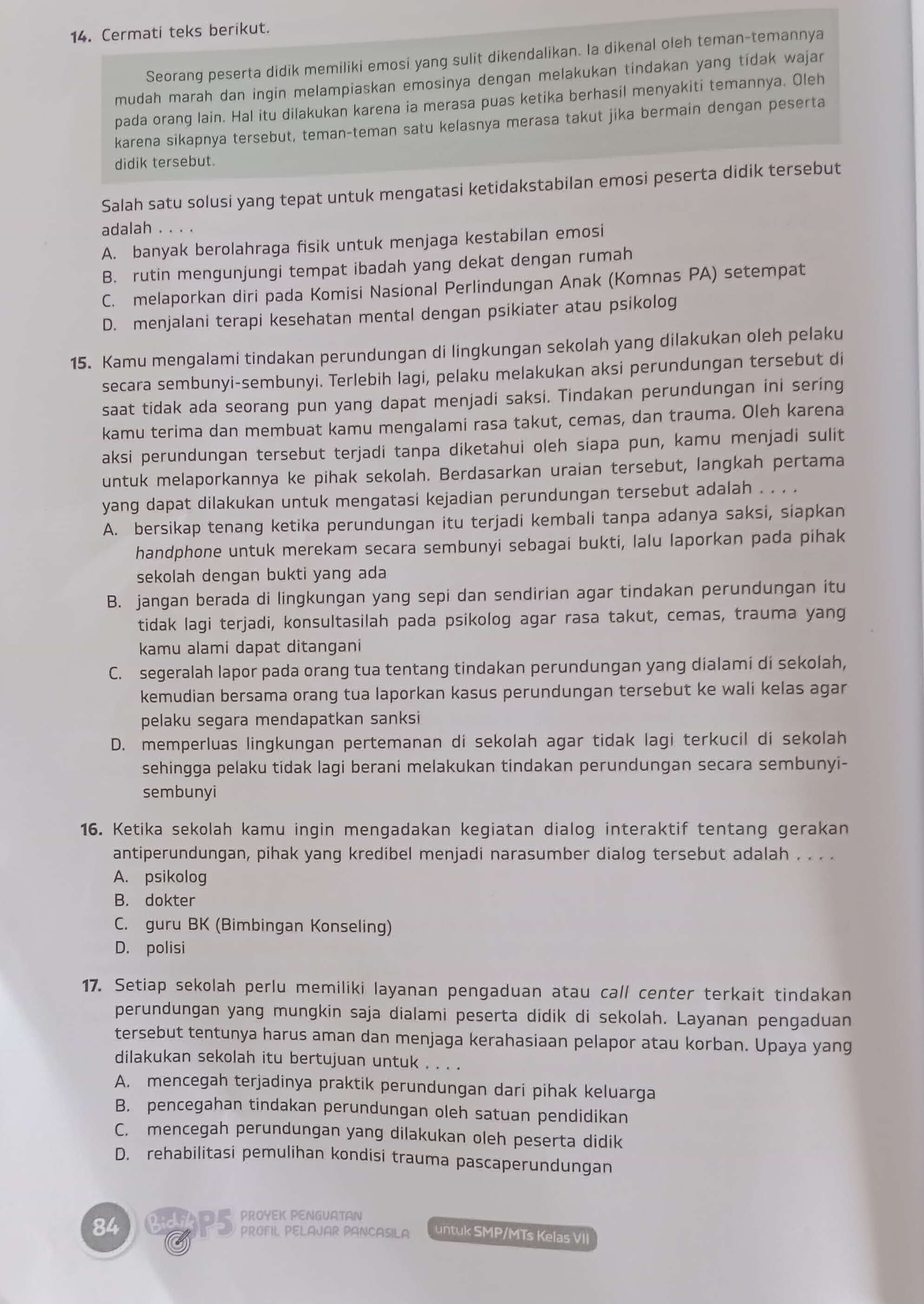14. Cermati teks berikut. Seorang peserta | StudyX