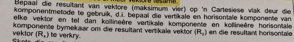 Bepaal die resultant van vektore (maksimum | StudyX