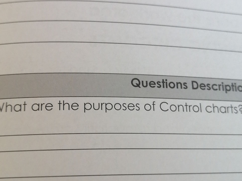 Purposes of Control Charts | StudyX