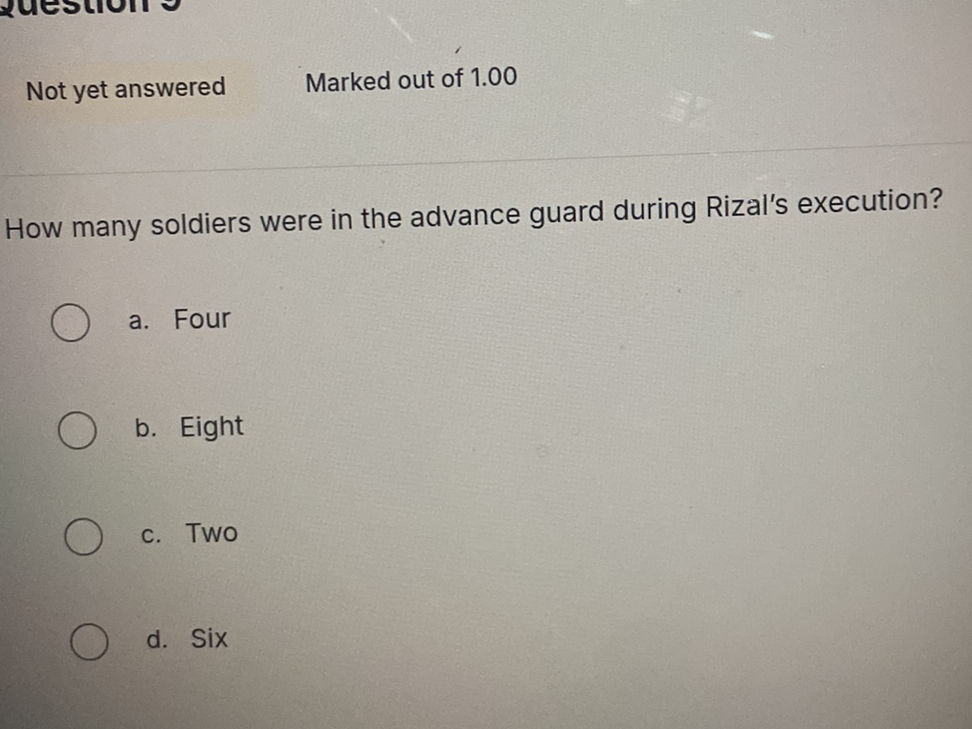 How many soldiers were in the advance guard | StudyX
