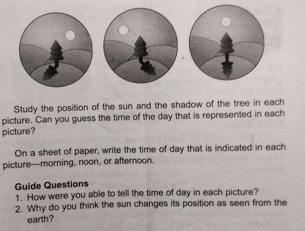 Study the position of the sun and the shadow | StudyX