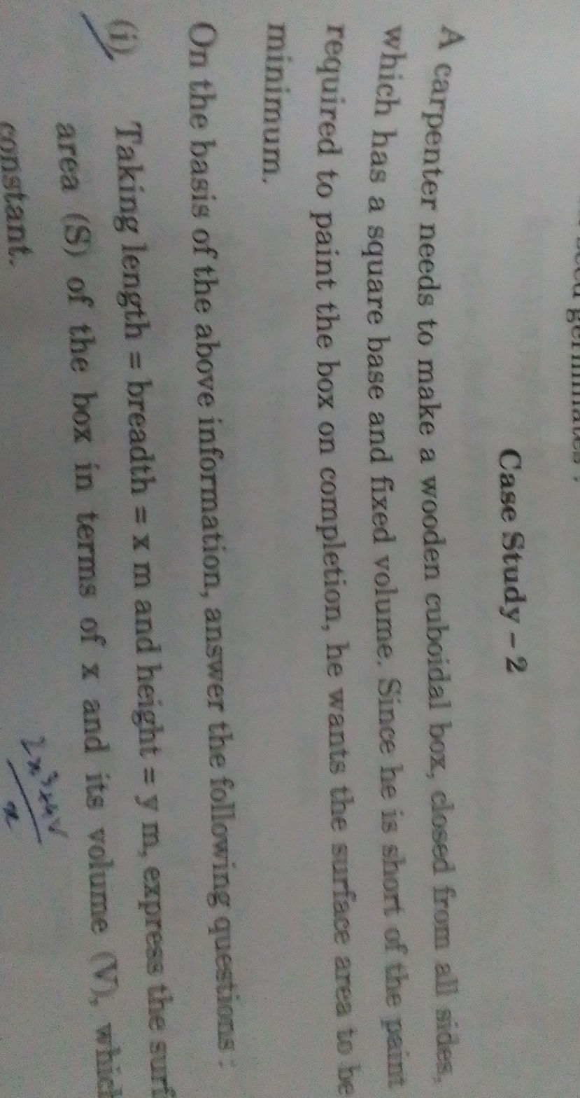 Case Study - 2 A carpenter needs to make a | StudyX