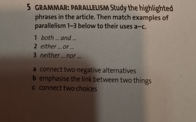 5 GRAMMAR: PARALLELISM Study the highlighted | StudyX