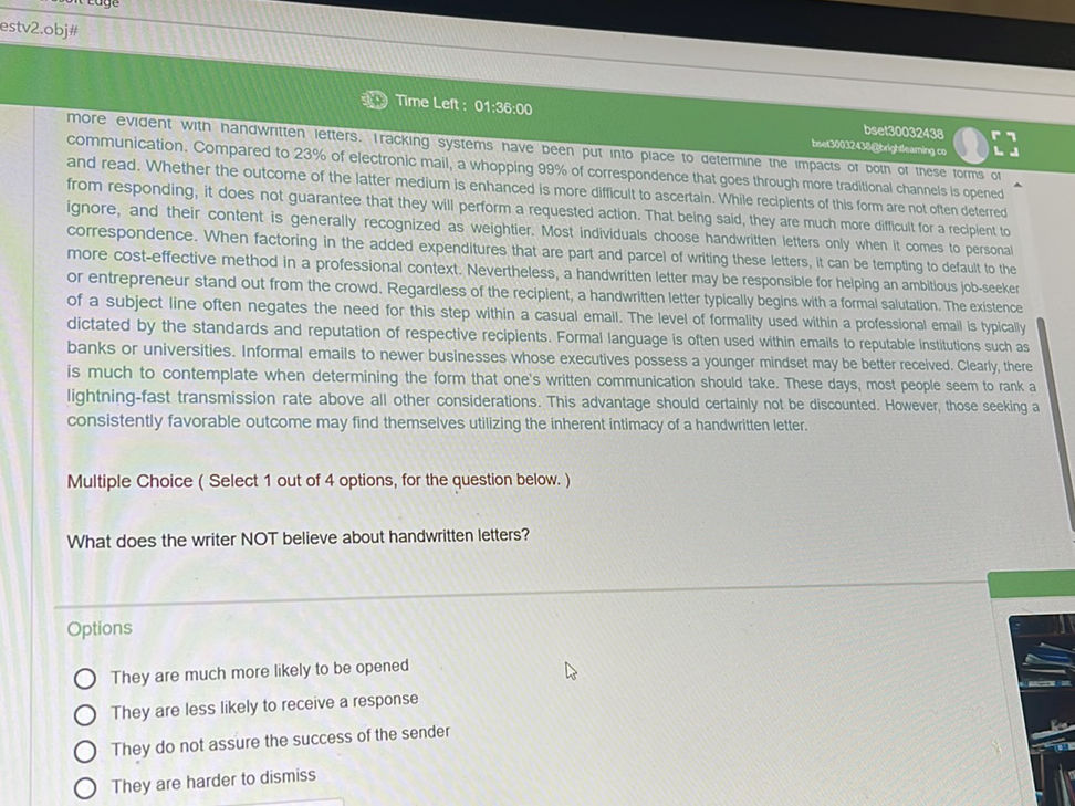 What does the writer NOT believe about | StudyX