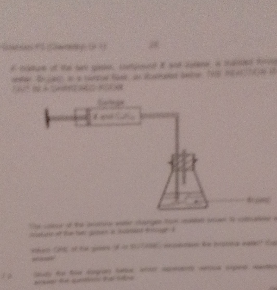 A mixture of the two gases, compound F and | StudyX