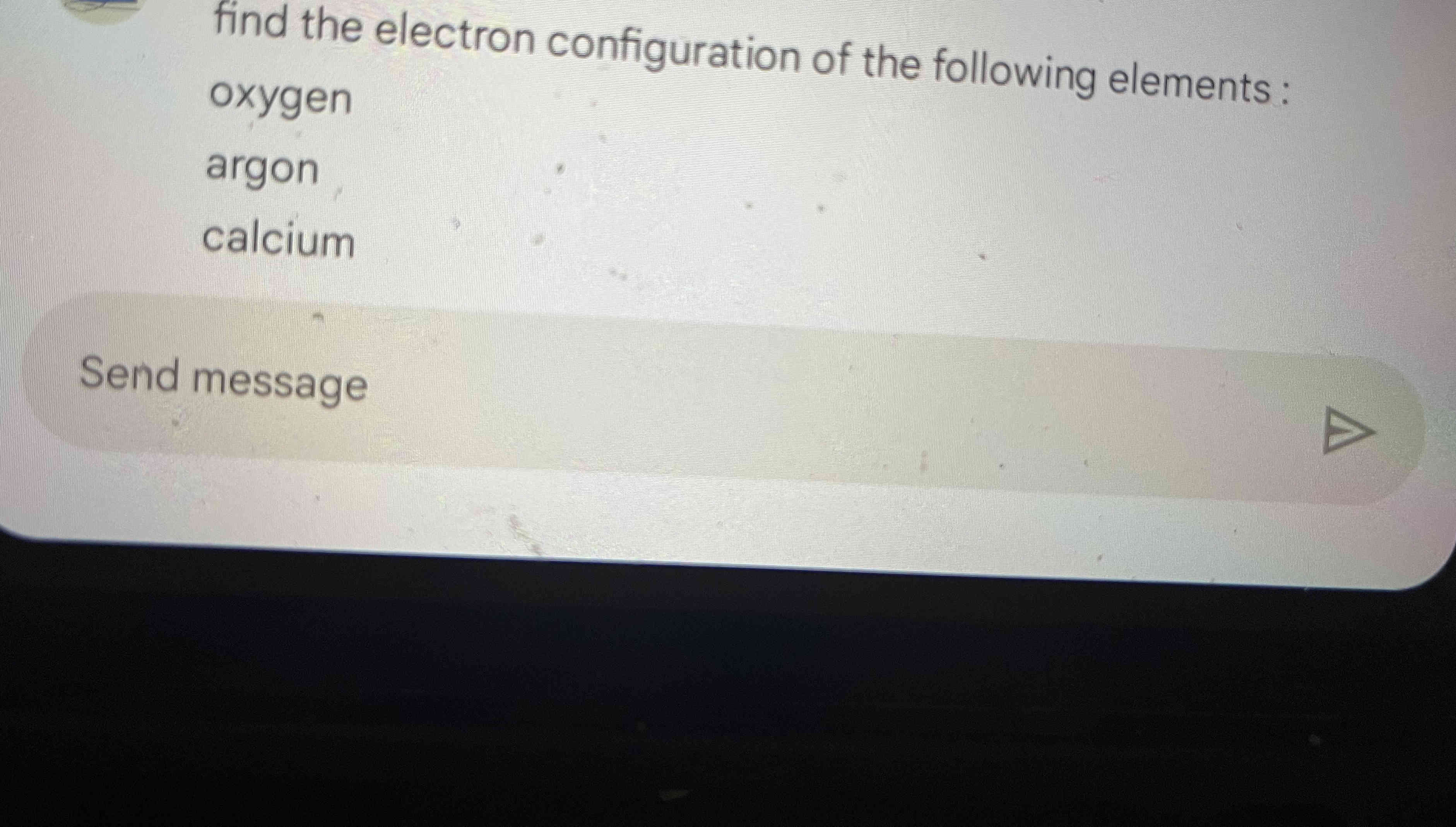 find the electron configuration of the | StudyX