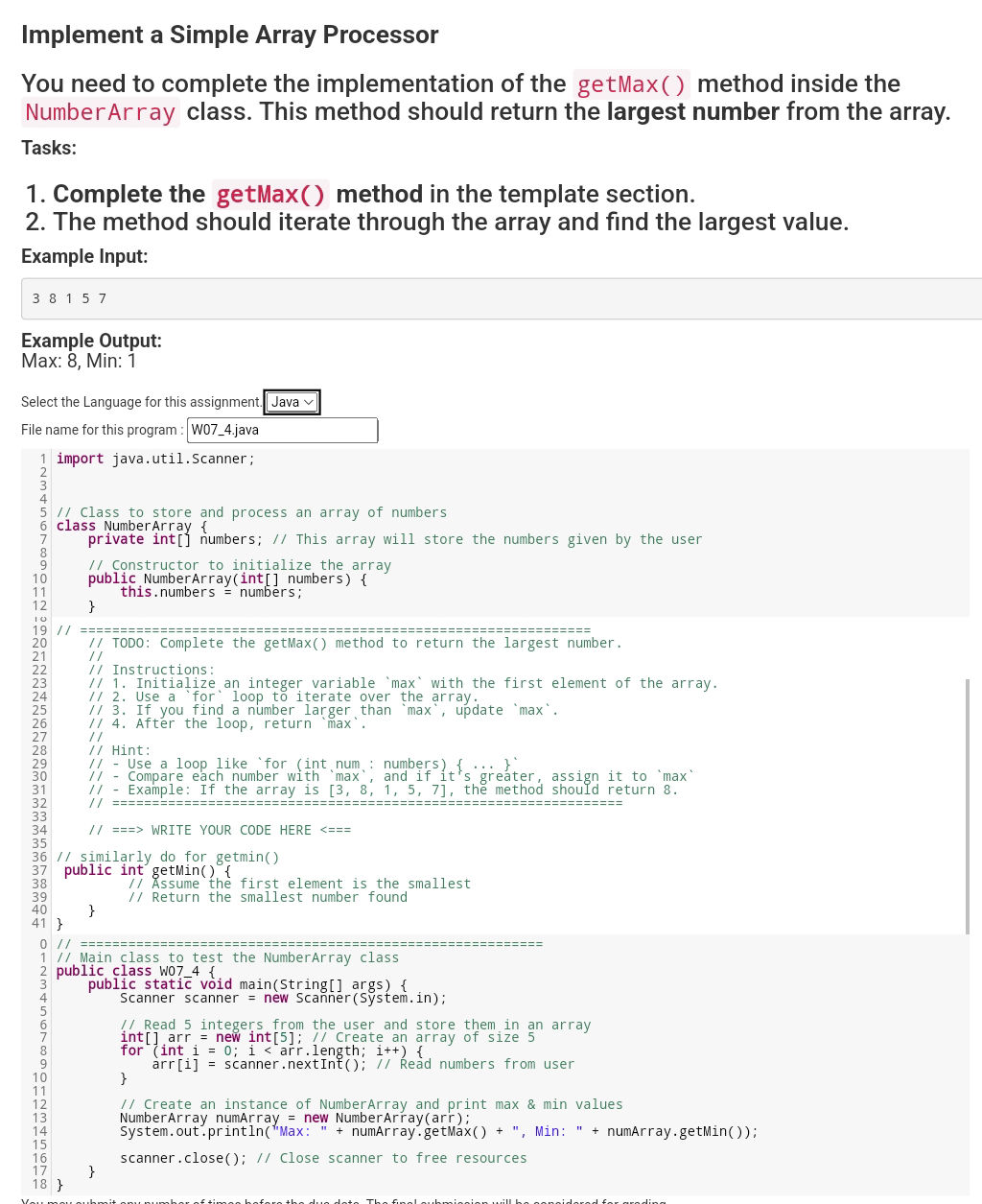 Implement a Simple Array Processor You need | StudyX