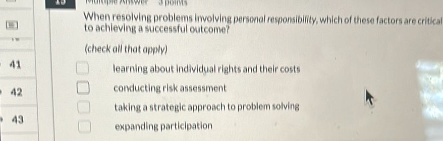 When resolving problems involving personal | StudyX