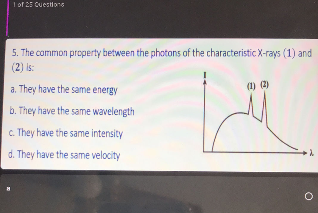 5. The common property between the photons | StudyX