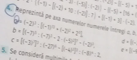 4. Reprezintă pe axa numerelor numerele | StudyX
