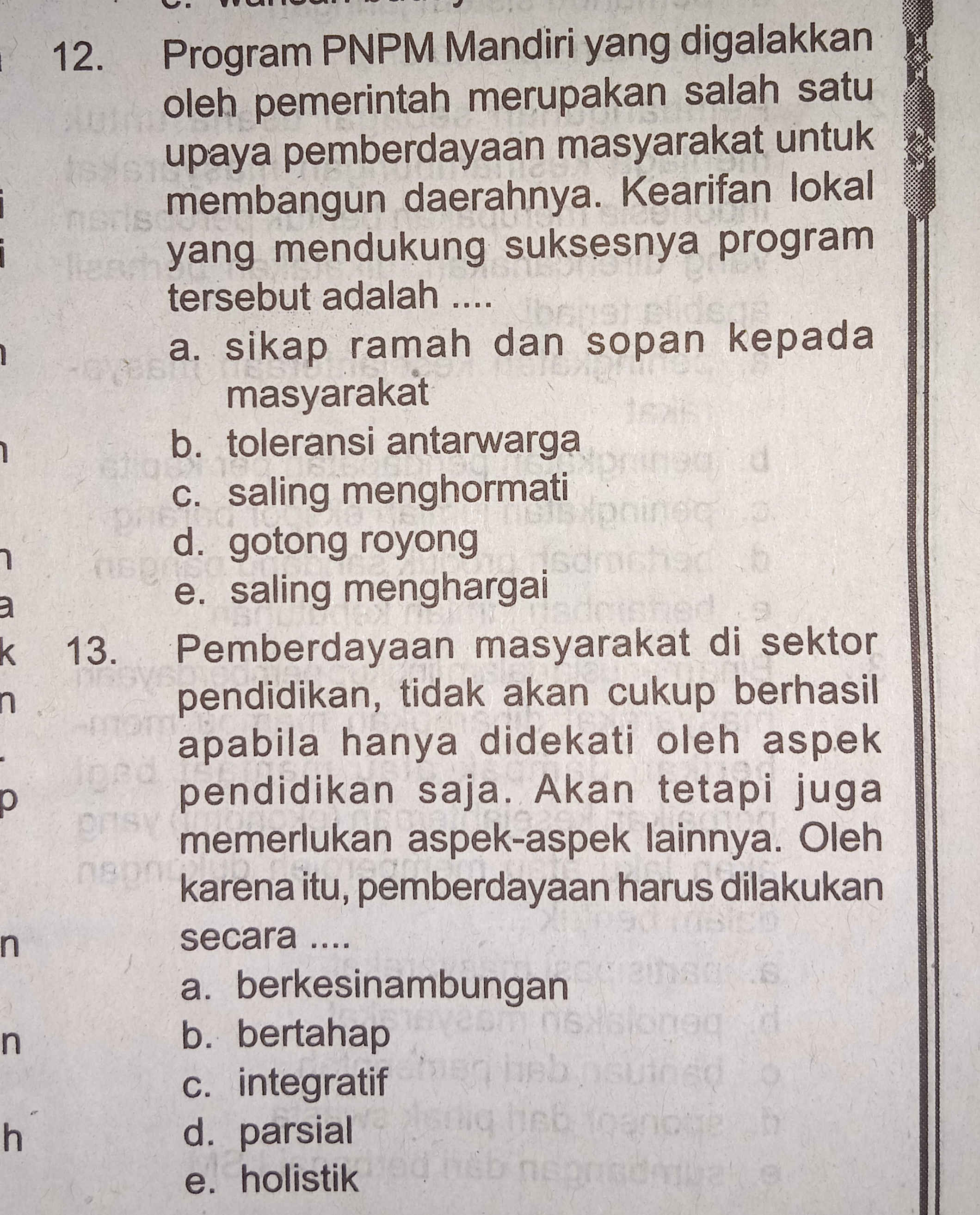 12. Program PNPM Mandiri yang digalakkan | StudyX