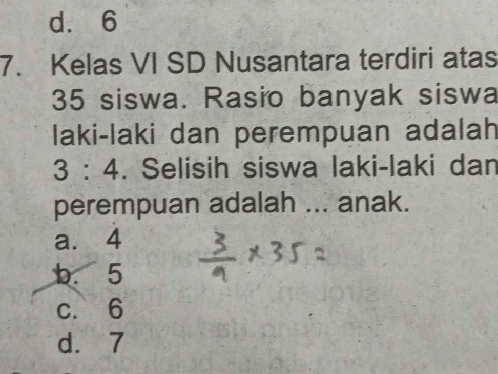 Kelas VI SD Nusantara terdiri atas 35 siswa. | StudyX