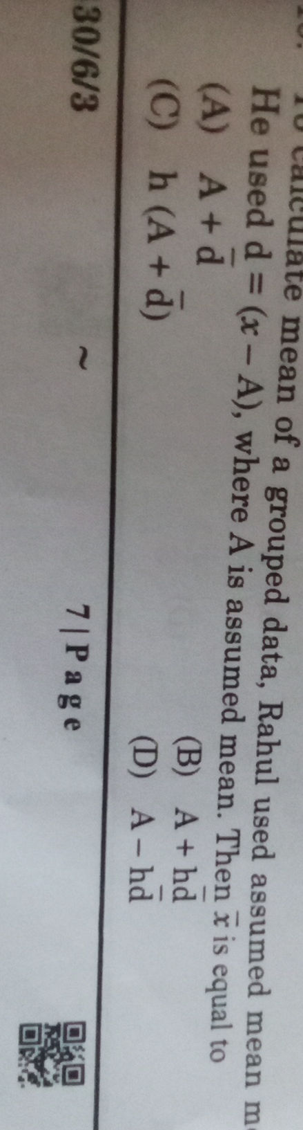 10. To calculate mean of a grouped data, | StudyX