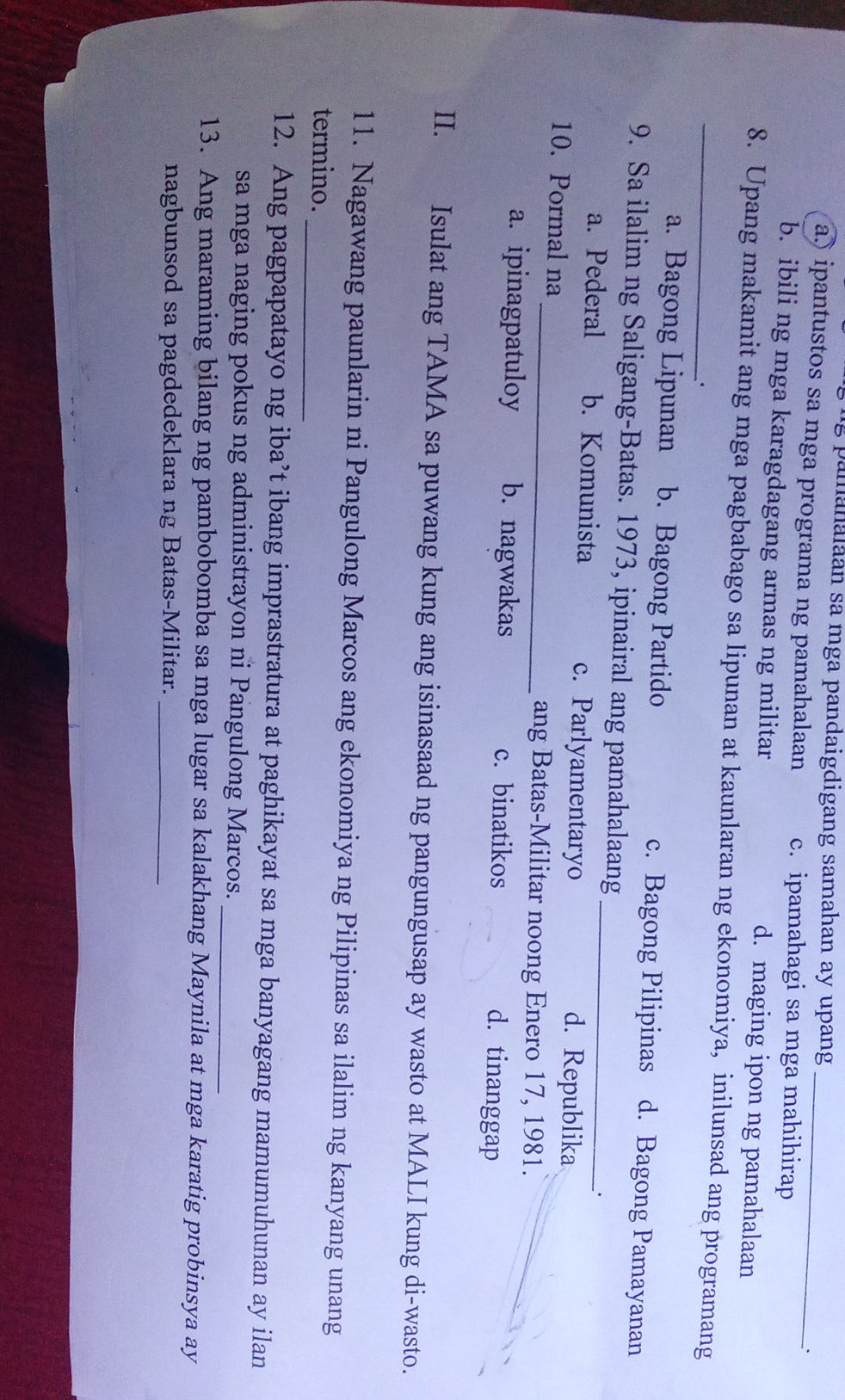 8. Upang makamit ang mga pagbabago sa | StudyX