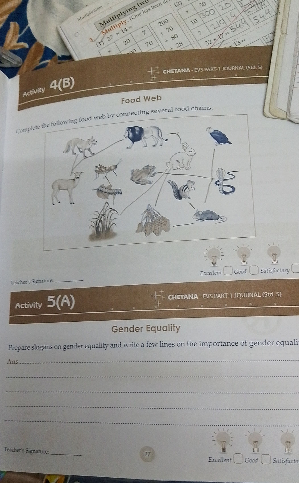 Complete the following food web by | StudyX