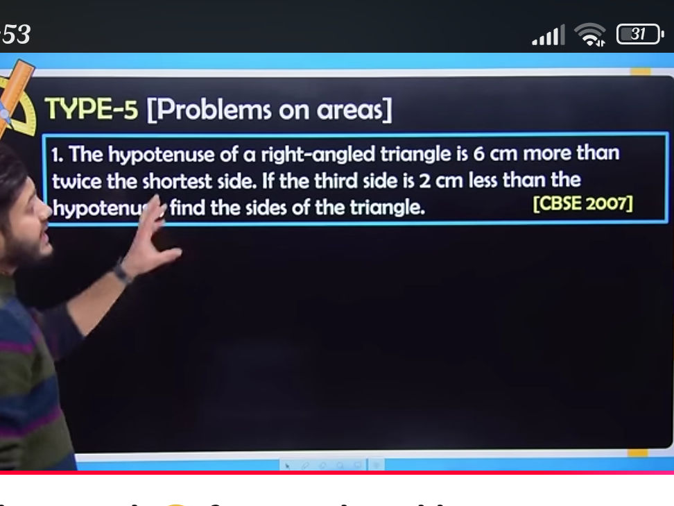 1. The hypotenuse of a right-angled triangle | StudyX