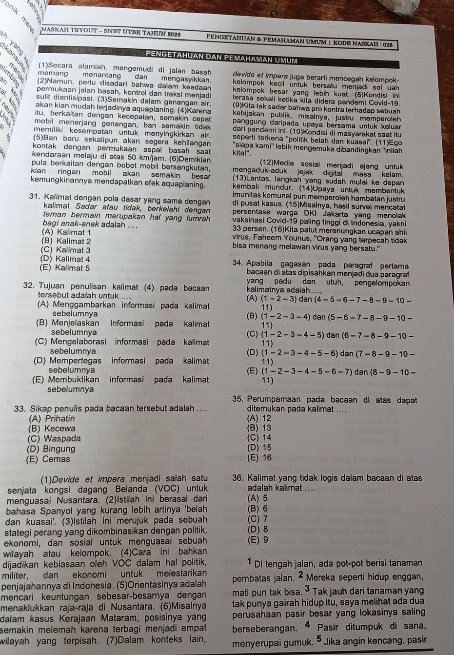 31. Kalimat dengan pola dasar yang sama | StudyX