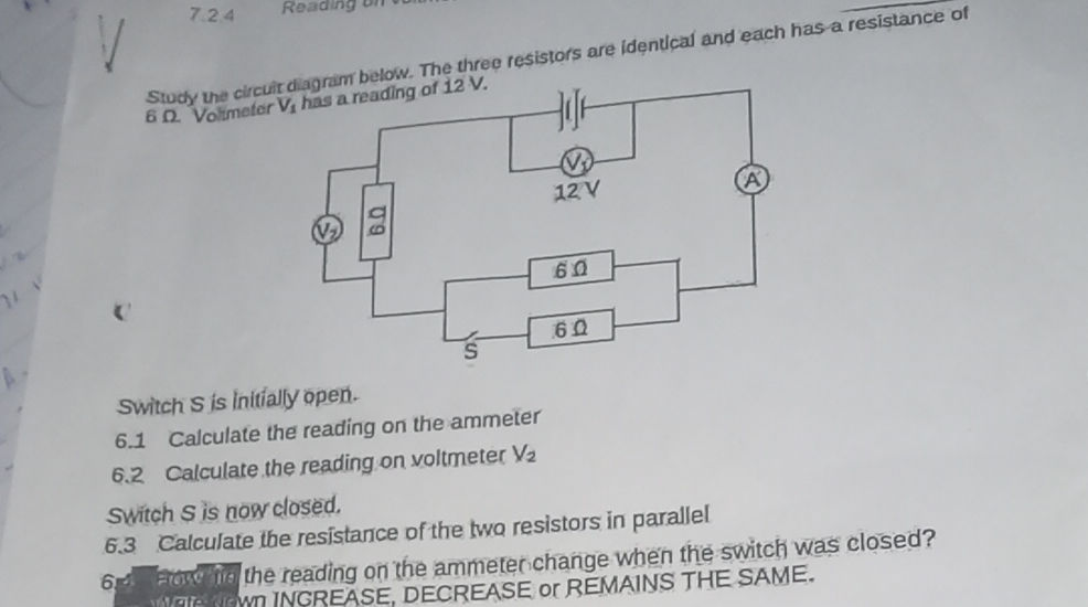 Study the circuit diagram below. The three | StudyX