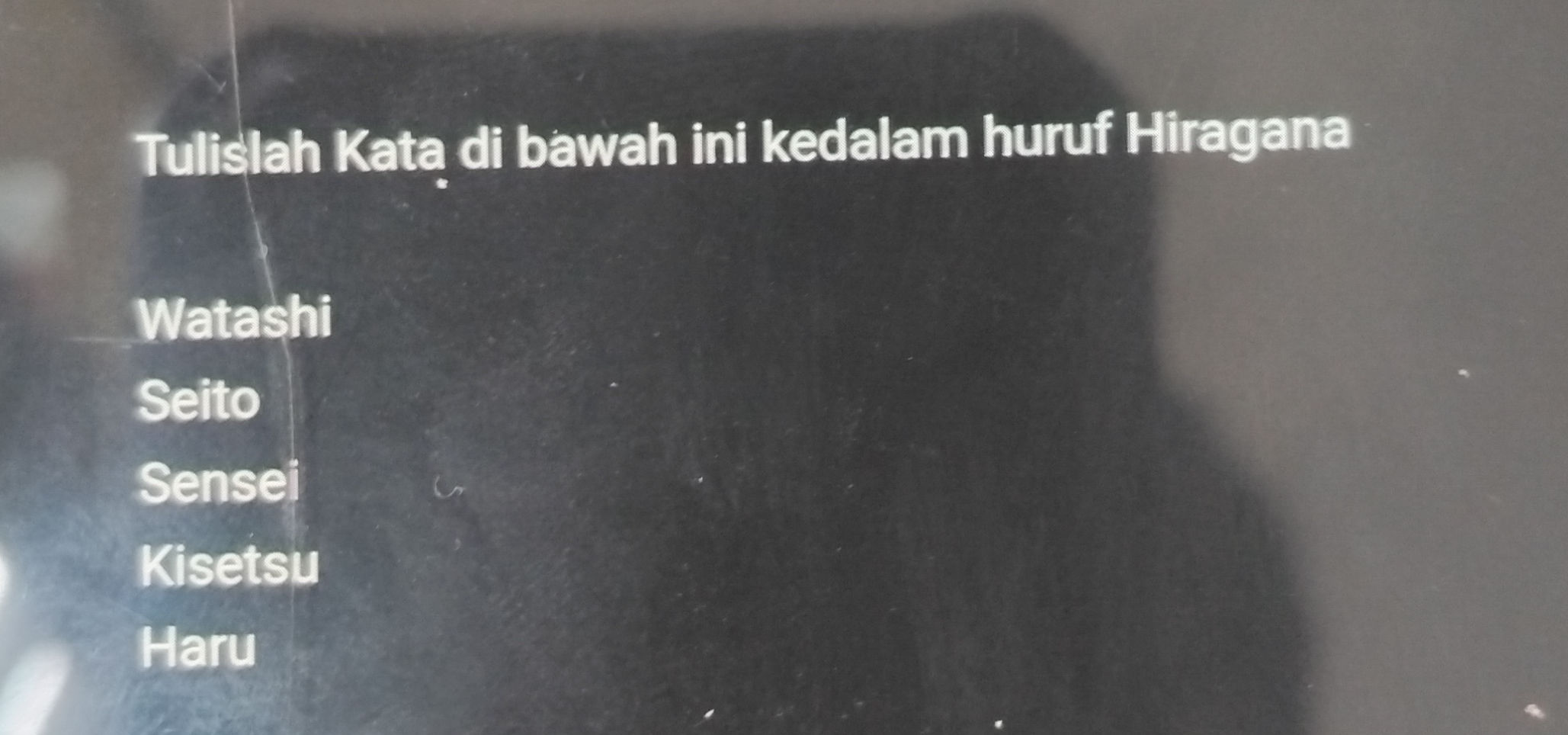 Tulislah Kata di bawah ini kedalam huruf | StudyX