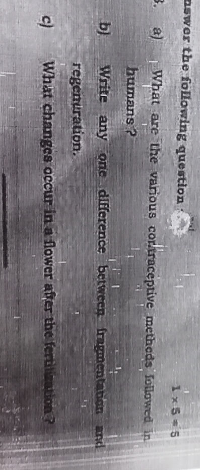 3. a) What are the various contraceptive | StudyX