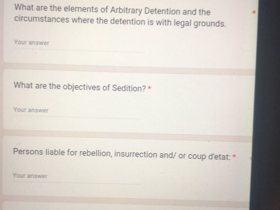 What are the elements of Arbitrary Detention | StudyX