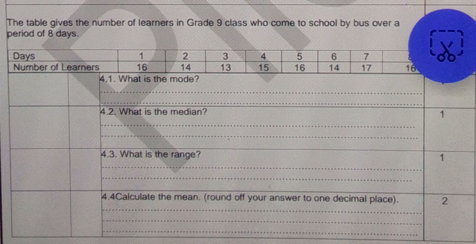 The table gives the number of learners in | StudyX