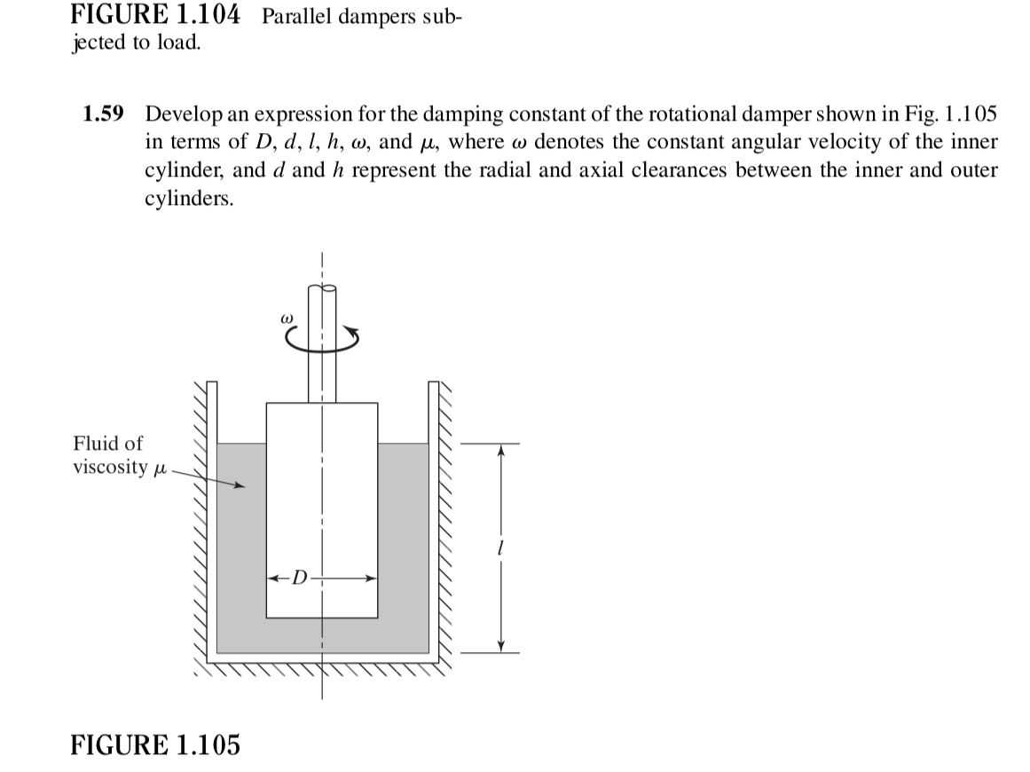 1.59 Develop an expression for the damping | StudyX
