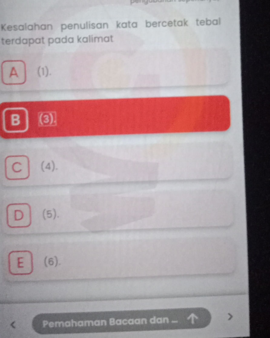 Kesalahan penulisan kata bercetak tebal | StudyX