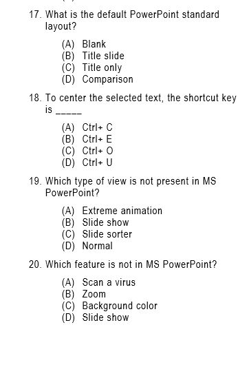 17. What is the default PowerPoint standard | StudyX