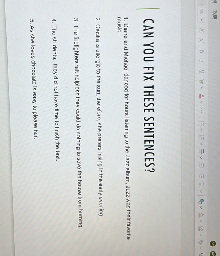 CAN YOU FIX THESE SENTENCES? 1. Diane and | StudyX
