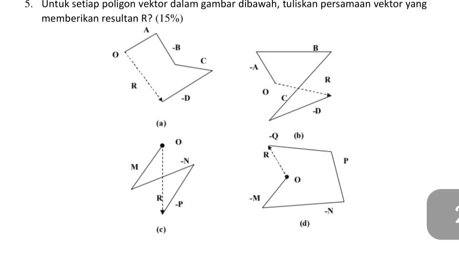 5. Untuk setiap poligon vektor dalam gambar | StudyX