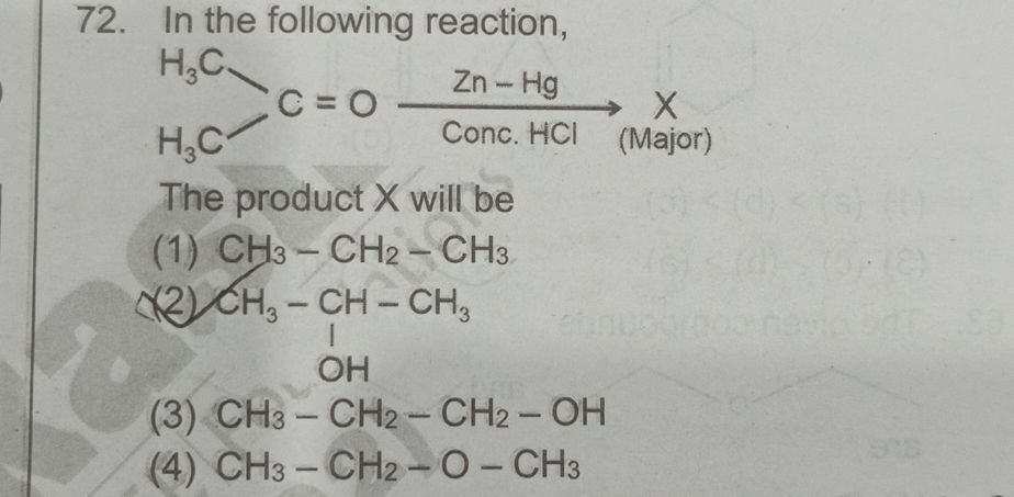 72. In the following reaction, | StudyX