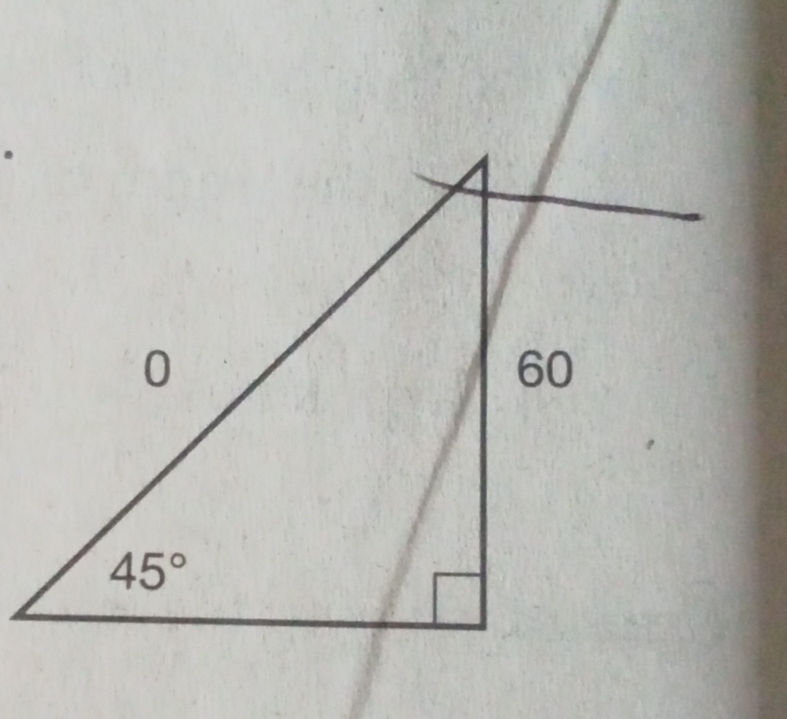 The image shows a right triangle with the | StudyX