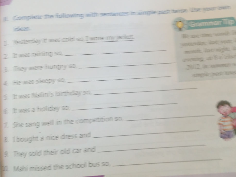 Complete the following with sentences in | StudyX